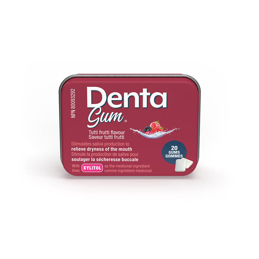 Denta Gum, saveur tutti frutti (20 gommes) – Denta.ca