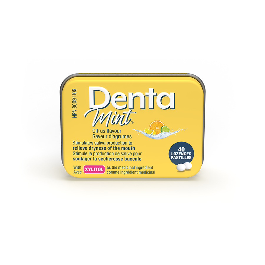 Denta Mint, saveur d'agrumes (40 pastilles) – Denta.ca