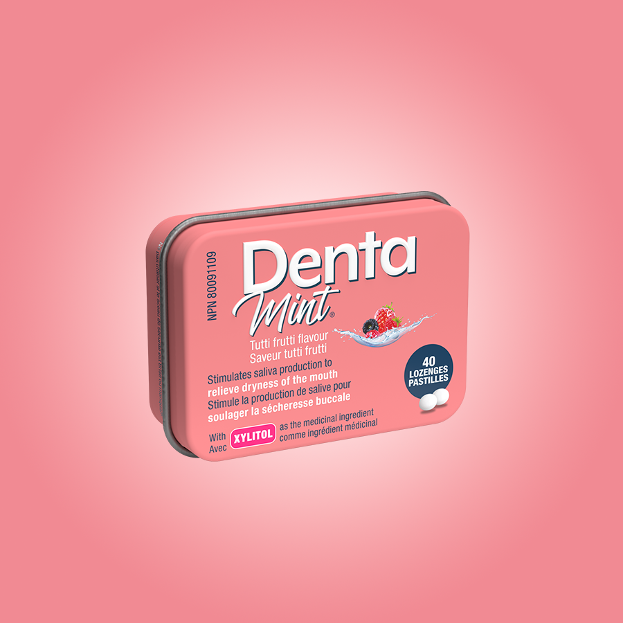 Denta Mint, saveur tutti frutti (40 pastilles) – Denta.ca